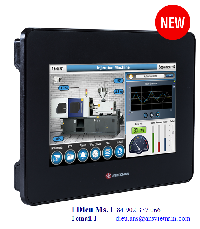 V350-J-B1- Bộ Lập Trình PLC tích hợp Màn Hình HMI 3.5” Vision 350 ...